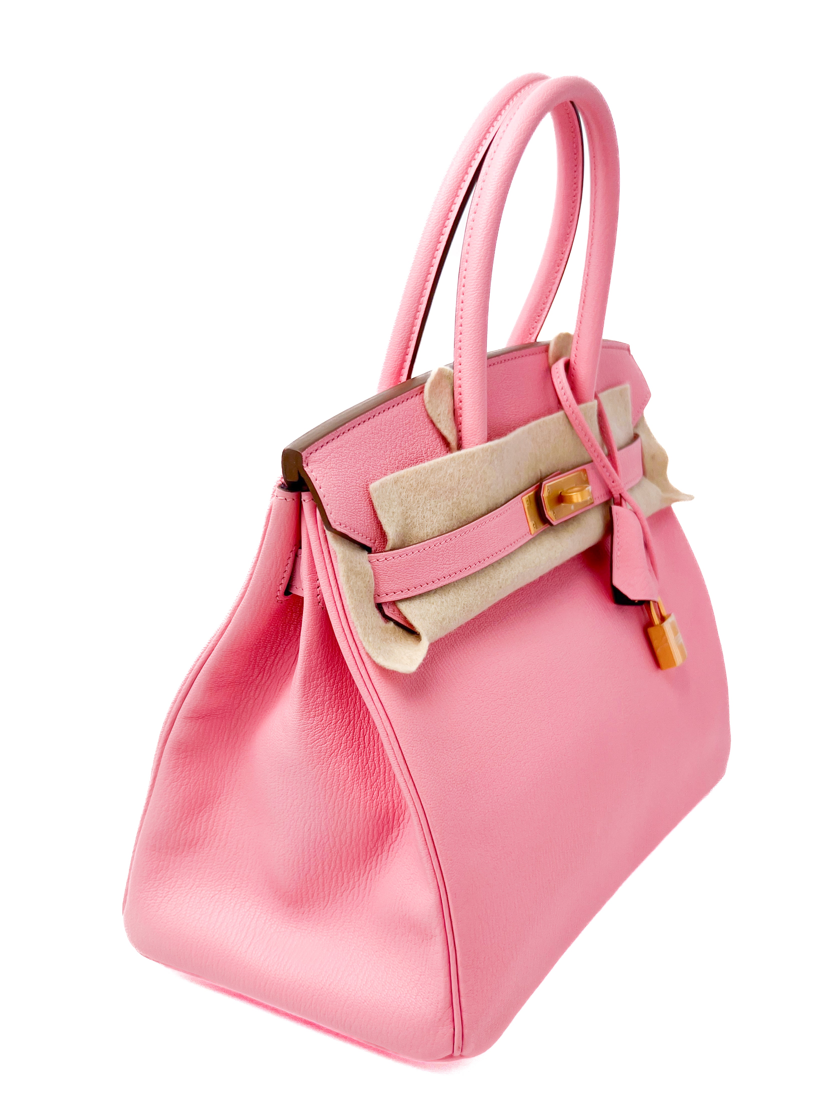Birkin 30 Bubblegum Brushed Gold Hardware Chevre R – Diamondlux9 LLC