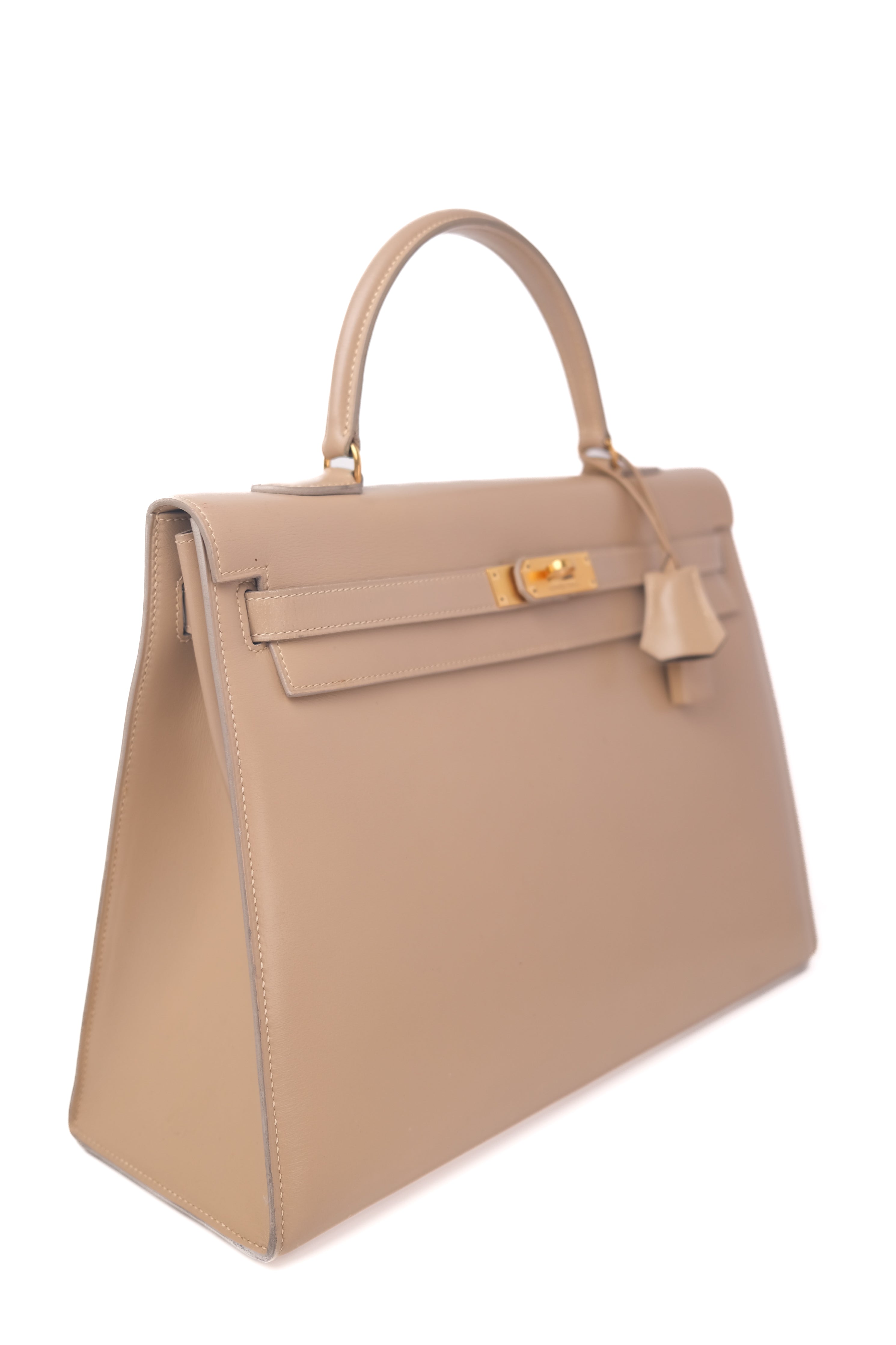 Kelly 35 Beige Gold Hardware Box 〇P – Diamondlux9 LLC